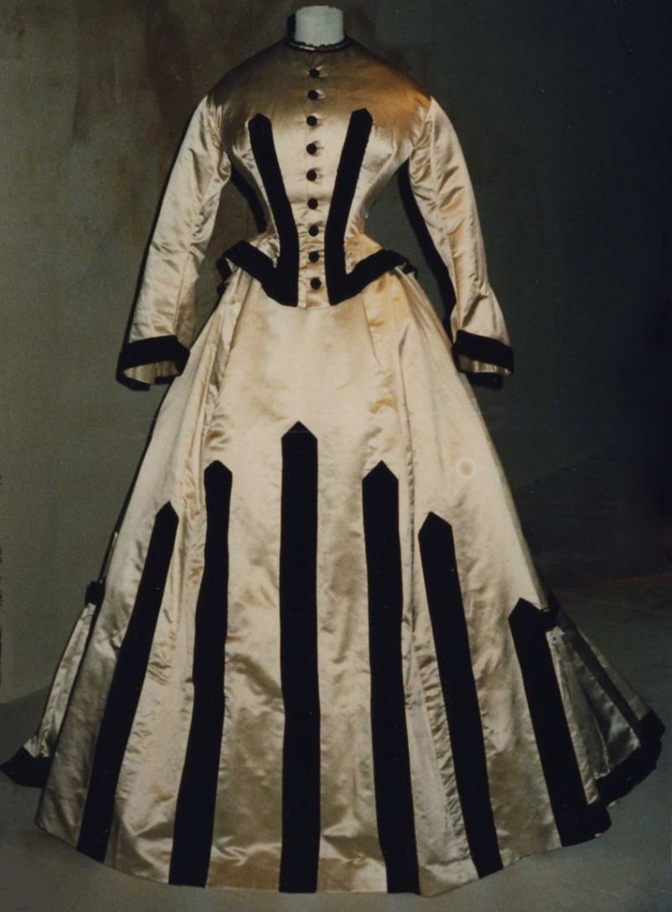Worth & Bobergh Day Dress c. 1865 Silk Satin Helen Larson Historic ...