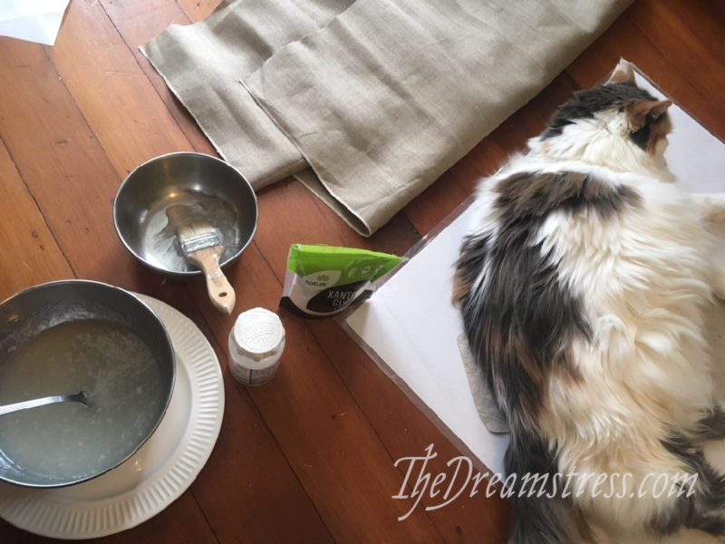 Making Linen Buckram: Gum Tragacanth vs Xanthan Gum - The Dreamstress