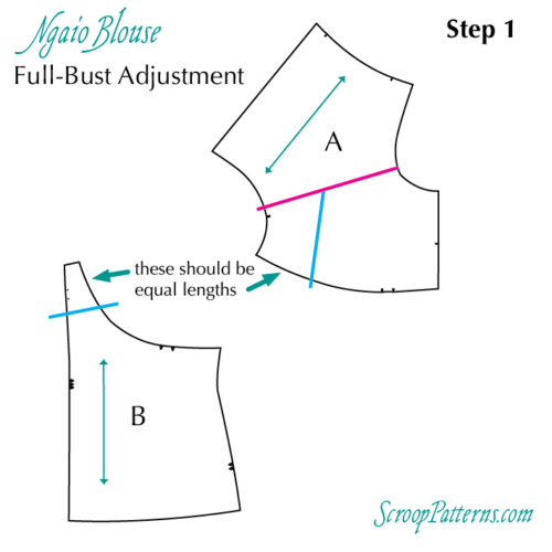 Doing a Full Bust Adjustment (FBA) on the Ngaio Blouse - The Dreamstress
