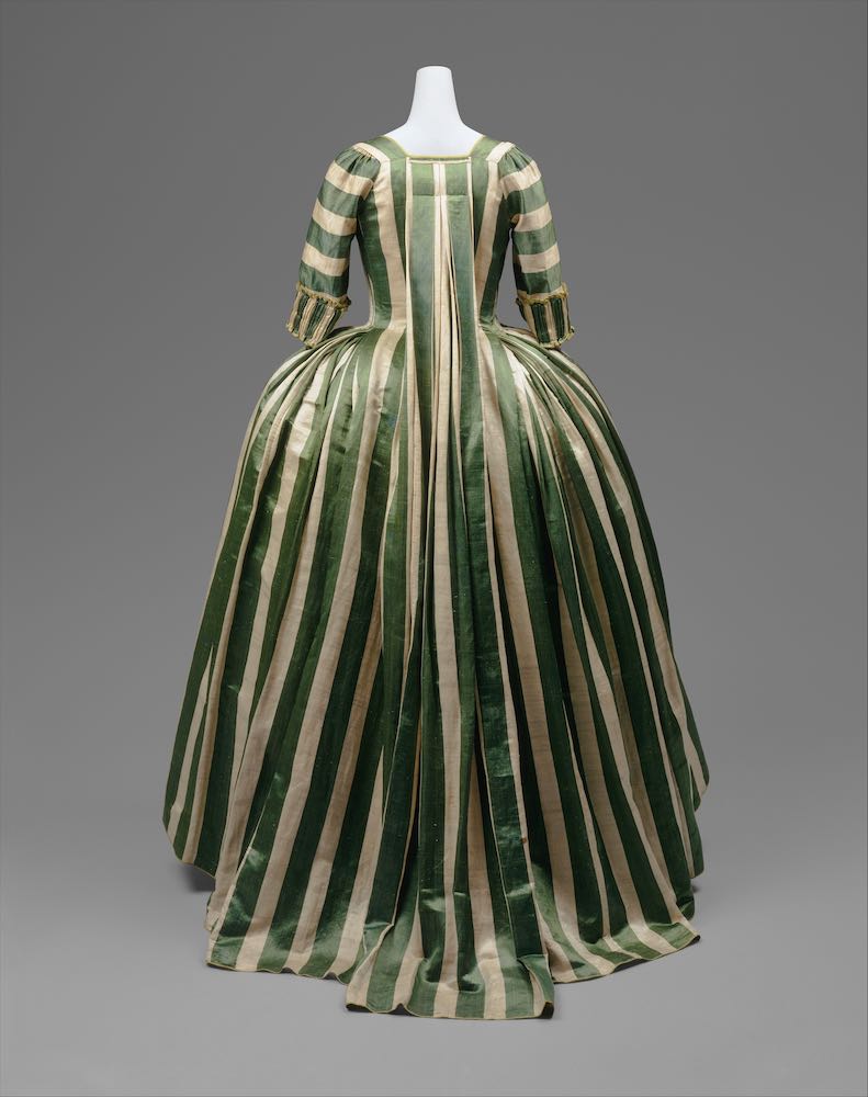 Robe à la Française, 1778–85, French, linen, silk, Purchase, Irene ...